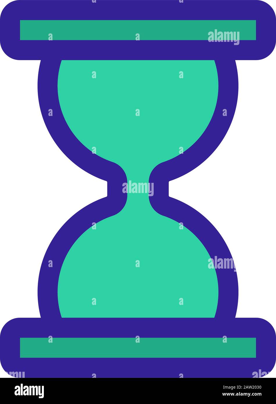 hourglass icon vector. Isolated contour symbol illustration Stock ...