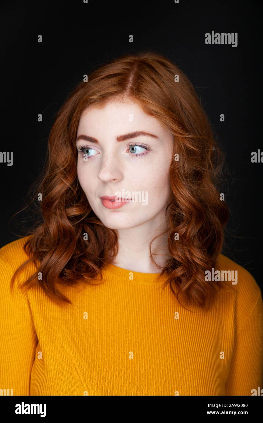 Red hair beautiful woman hi-res stock photography and images - Alamy