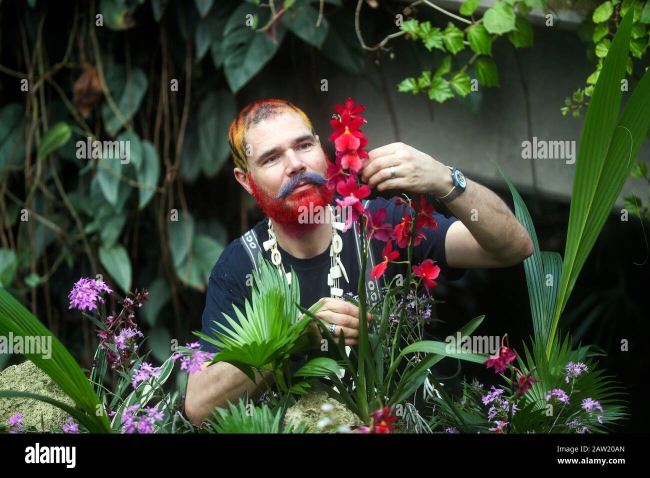 Henck Roling puts the finishing touches to some of the 5,000 colourful ...