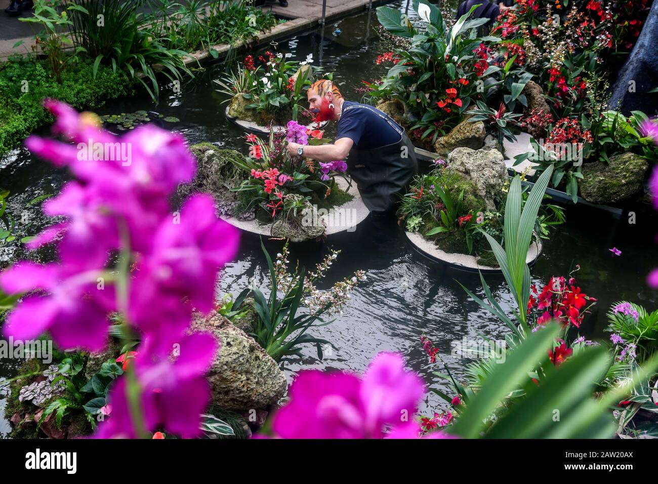 Henck Roling puts the finishing touches to some of the 5,000 colourful ...