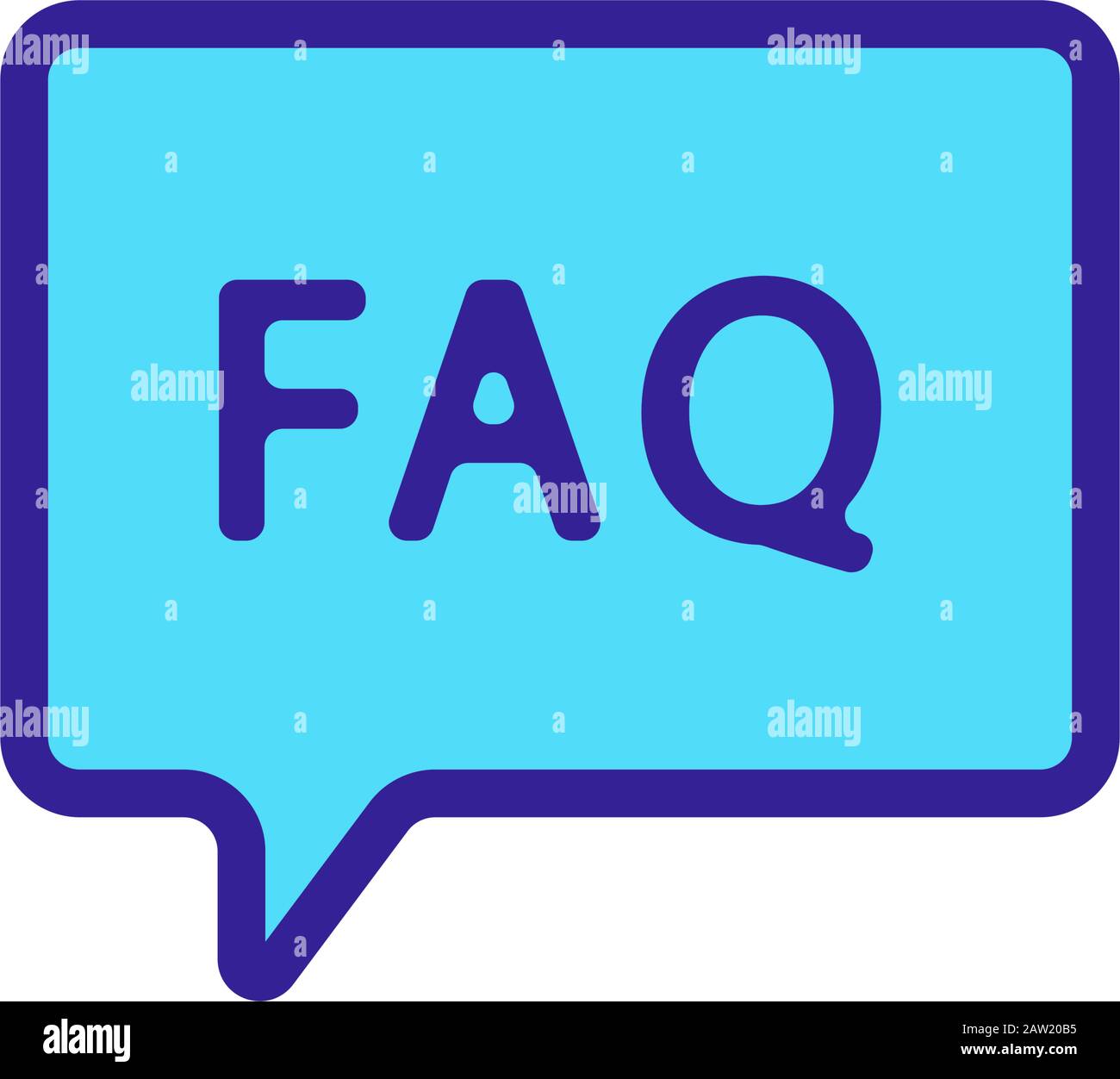 questions and answers icon vector. Isolated contour symbol illustration ...