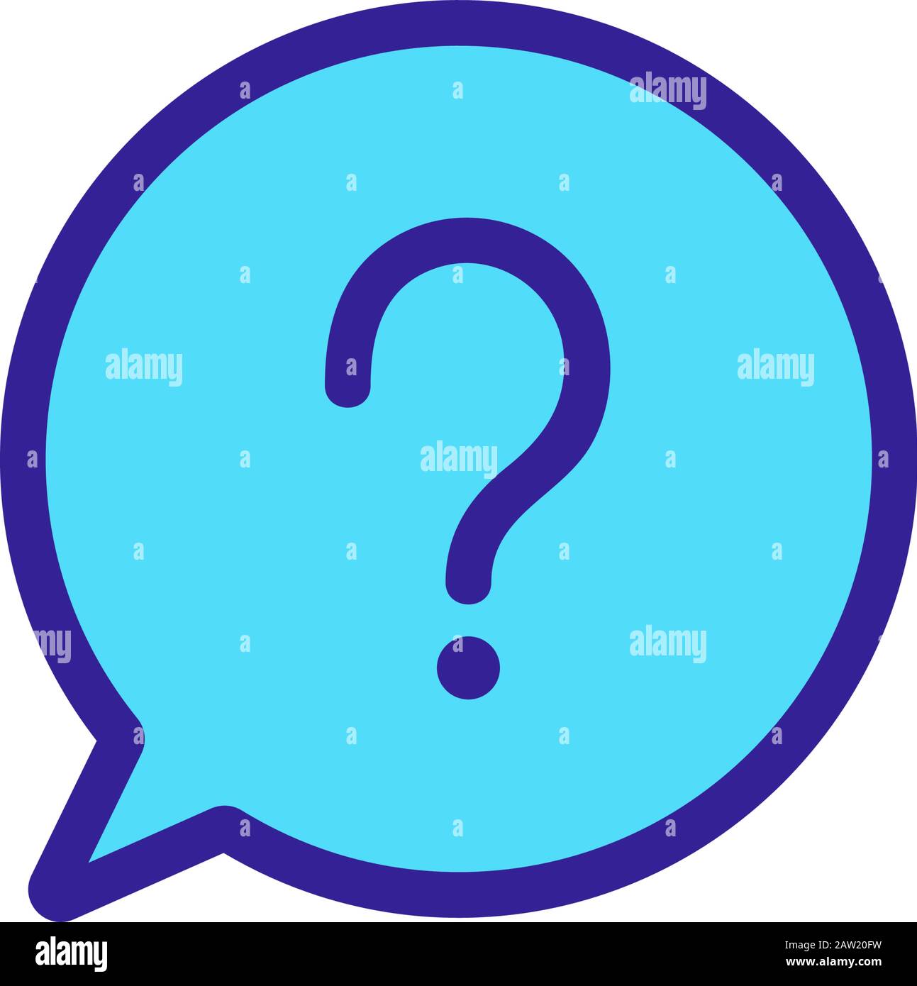 questions and answers icon vector. Isolated contour symbol illustration ...
