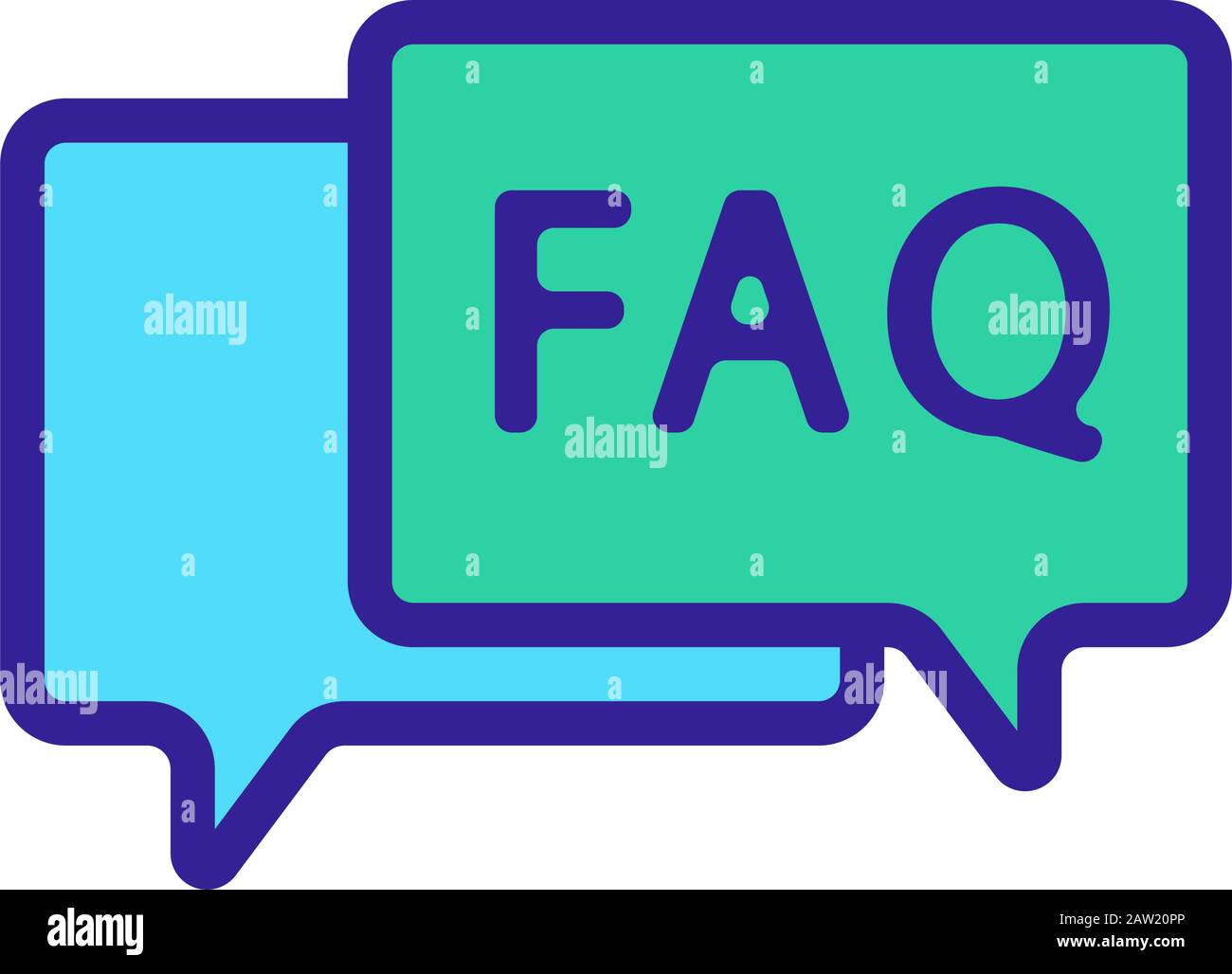 questions and answers icon vector. Isolated contour symbol illustration ...