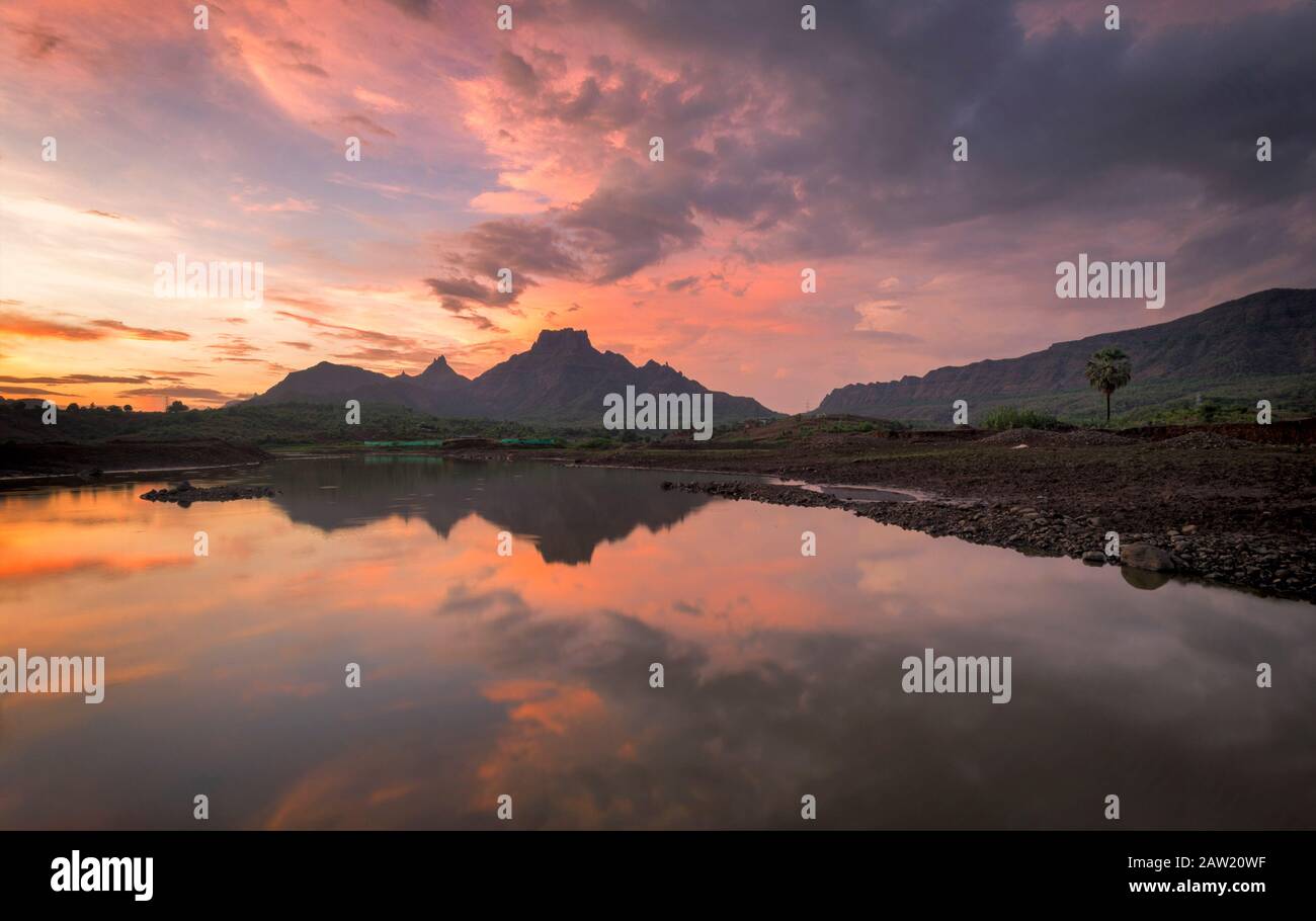 Chanderi fort situated at center of the Matheran mountain range. Height ...