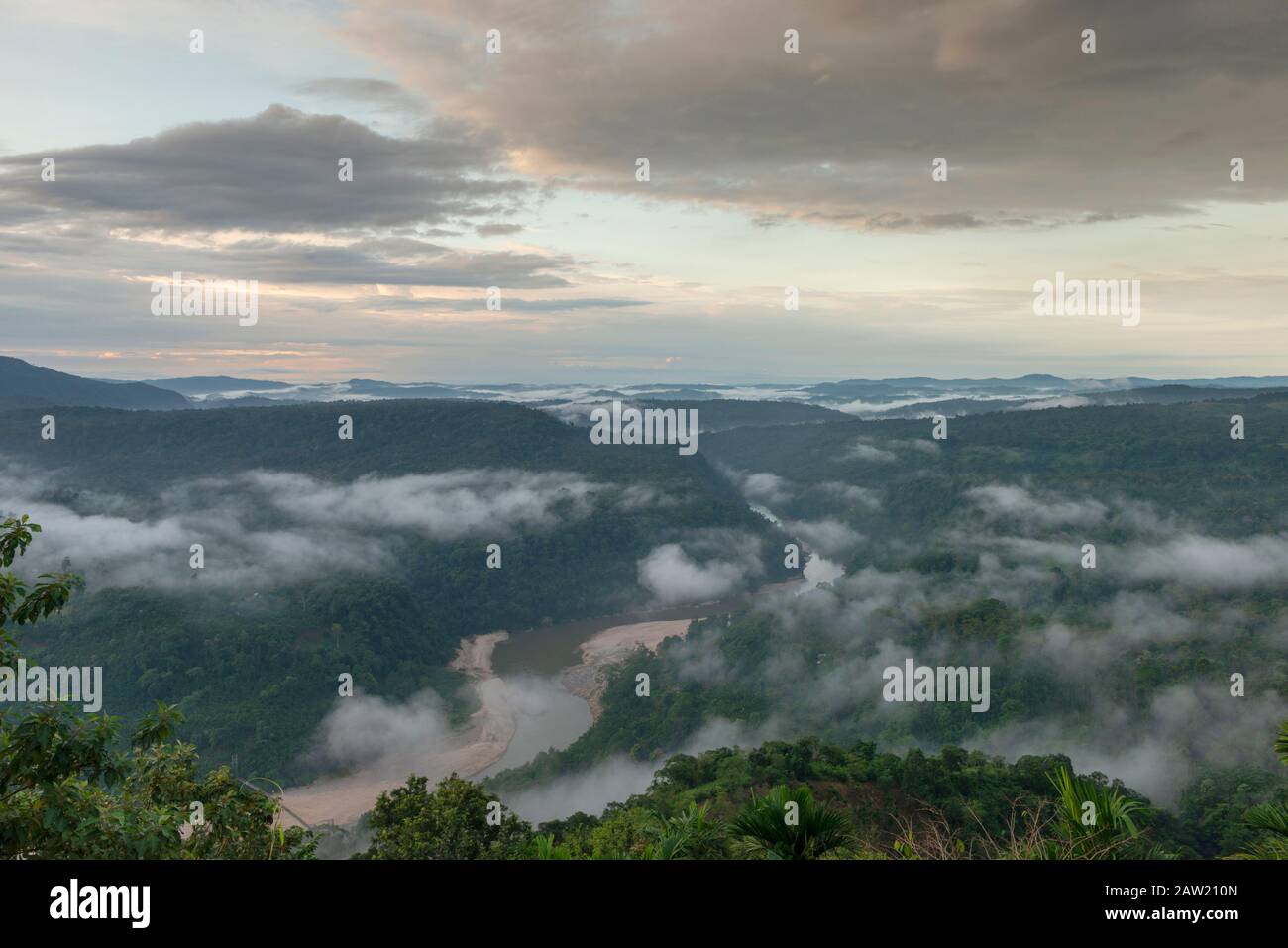 View of clouds and mountaina at Garo Hills, Meghalaya, India Stock ...
