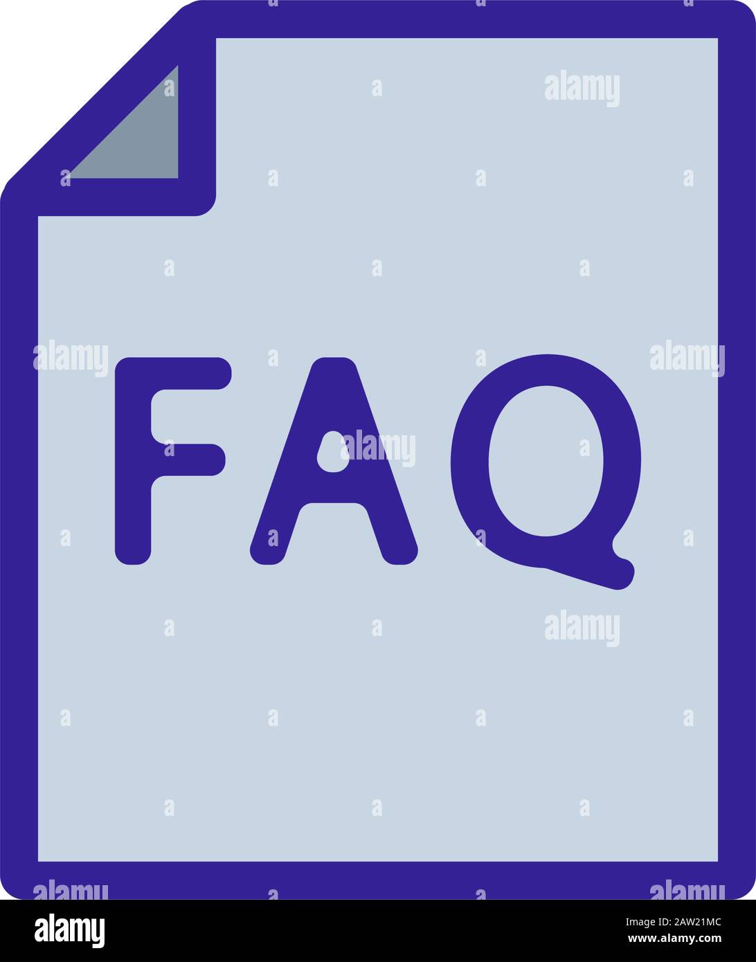questions and answers icon vector. Isolated contour symbol illustration ...