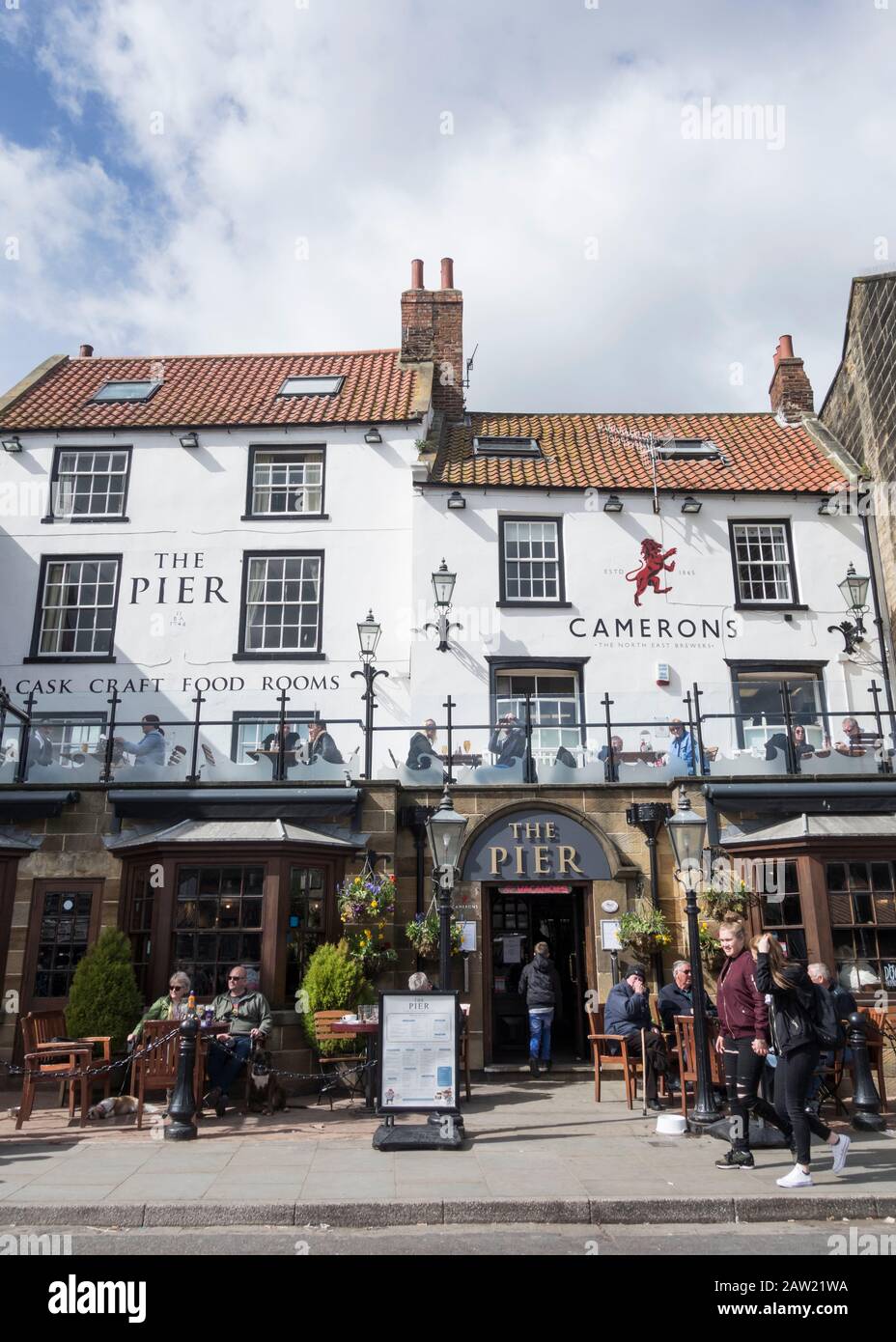 The Pier pub in Whitby, North Yorkshire, England. UK Stock Photo - Alamy