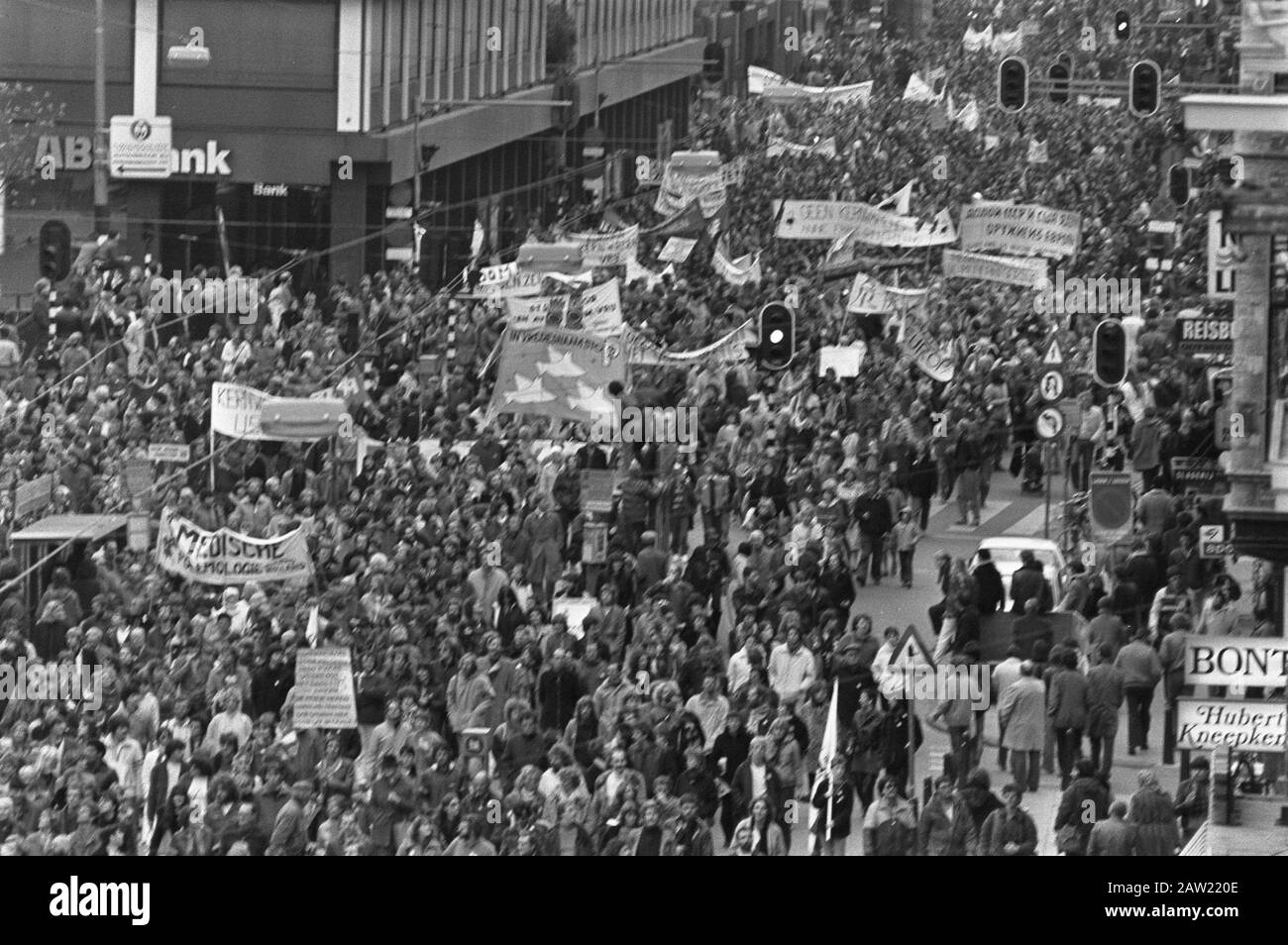 Peace March in Amsterdam by about 350,000 people against nuclear ...