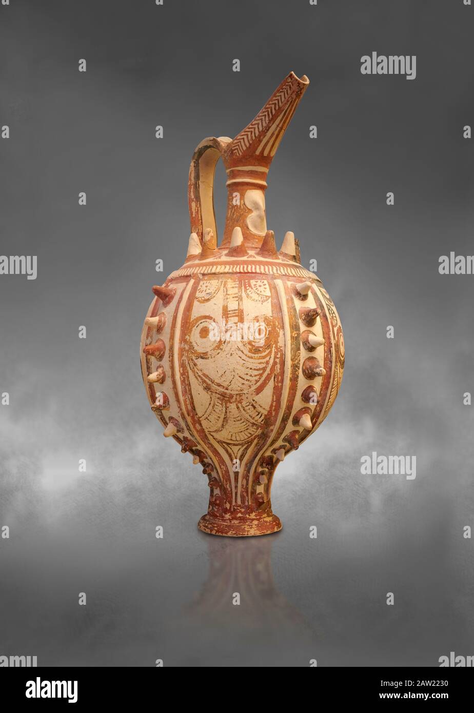 Greek Minoan ritual jug with spiky protusions and figure of eight ...