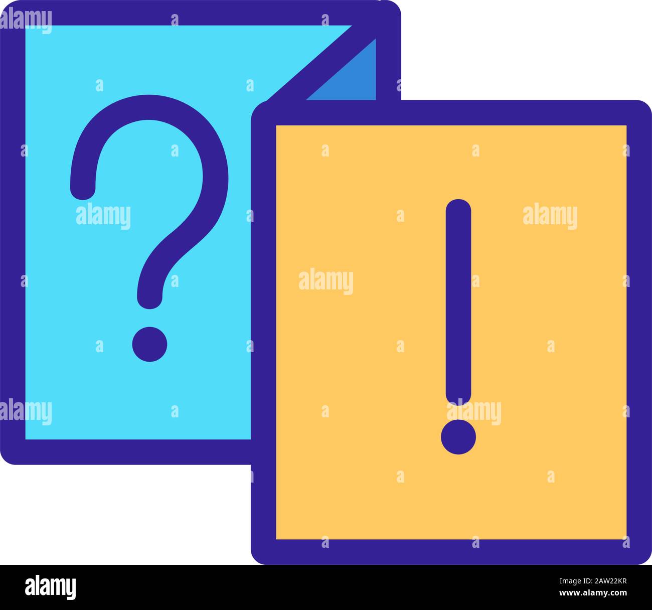 questions and answers icon vector. Isolated contour symbol illustration ...