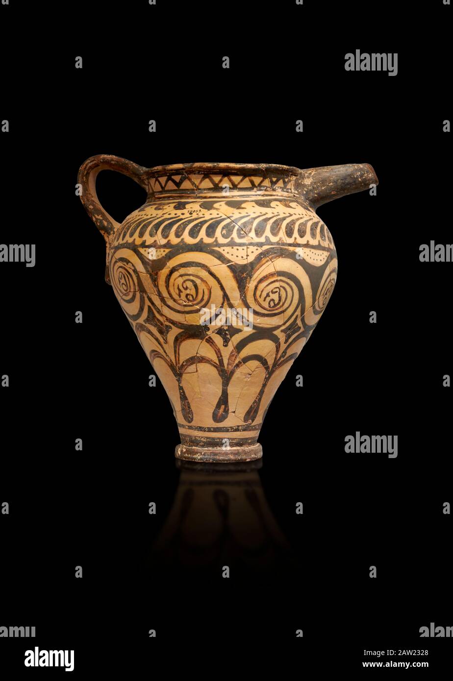 Minoan clay decorated ewer jug, Speial Palatial Tradition , Knossos ...