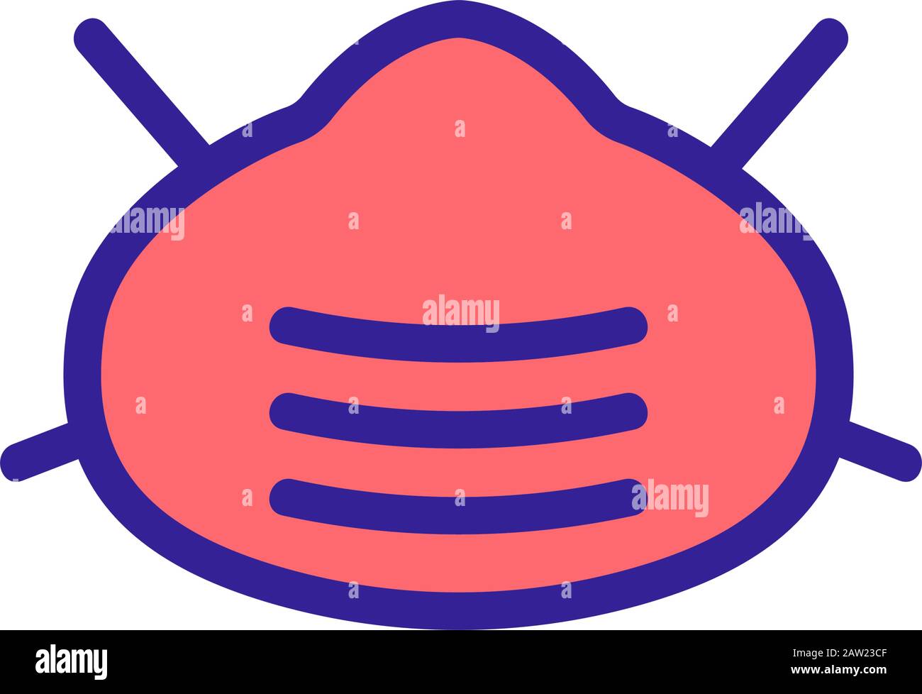 Dust mask icon vector. Isolated contour symbol illustration Stock ...