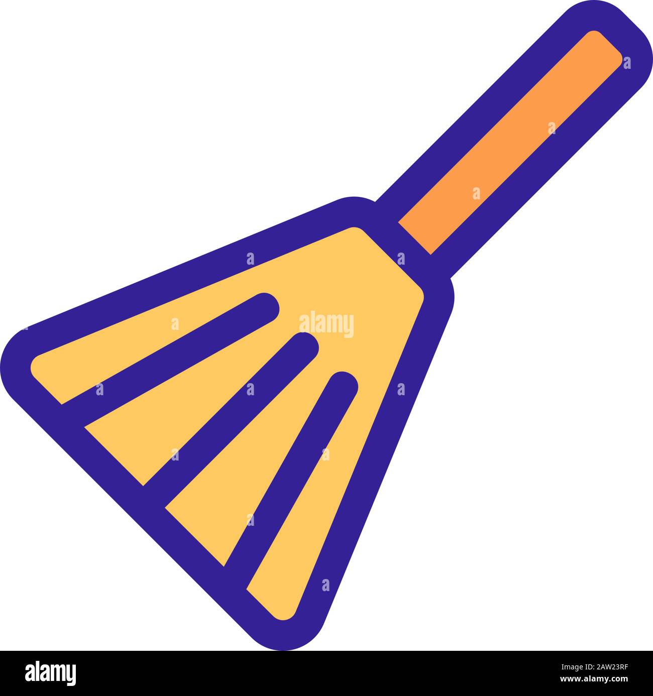 The dust broom icon is a vector. Isolated contour symbol illustration ...