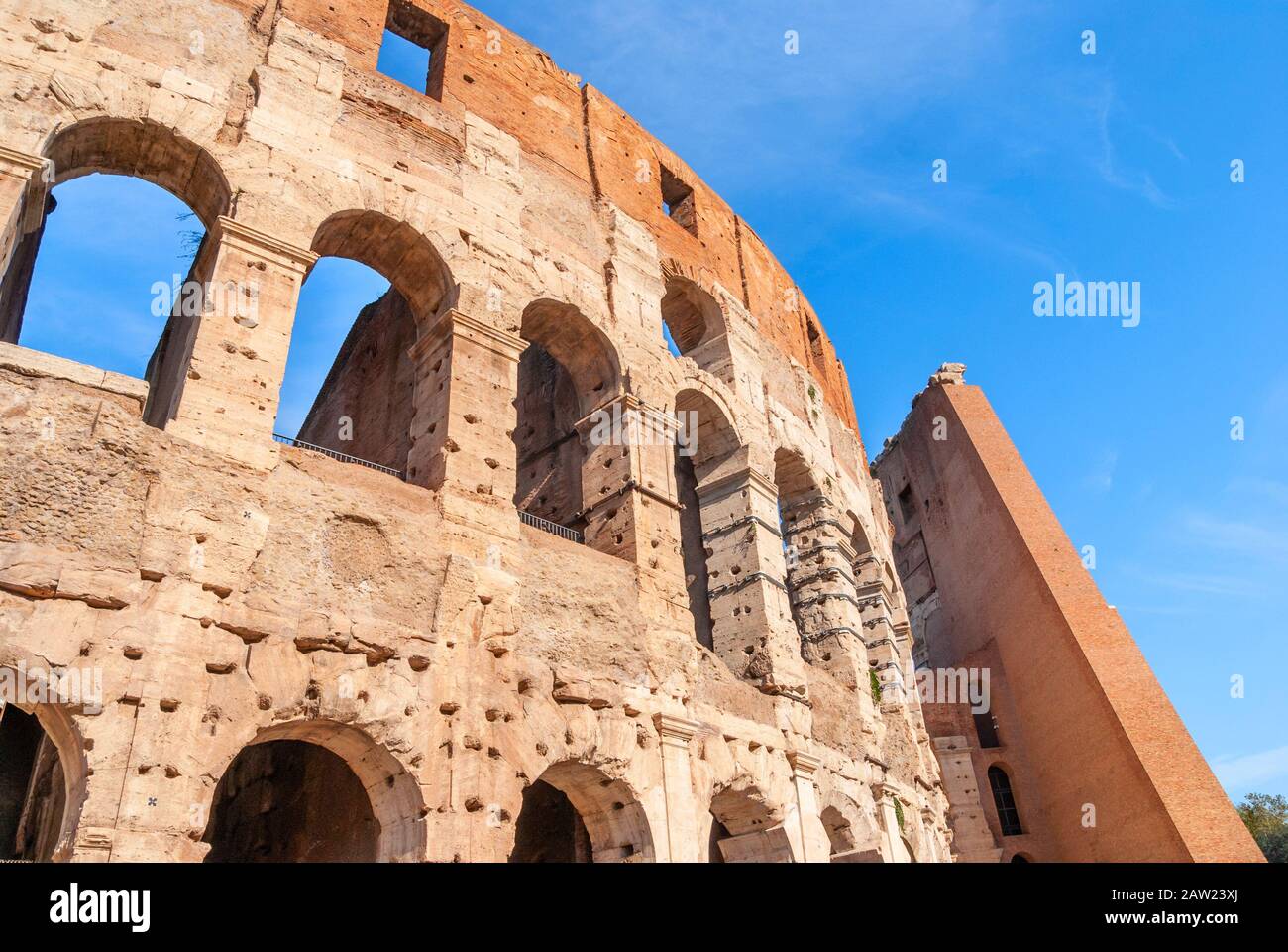 Colosseum in Rome, Italy. Ancient Roman Colosseum is one of the main ...