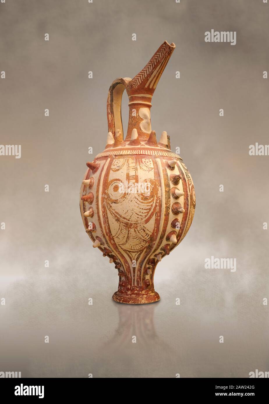 Greek Minoan ritual jug with spiky protusions and figure of eight ...