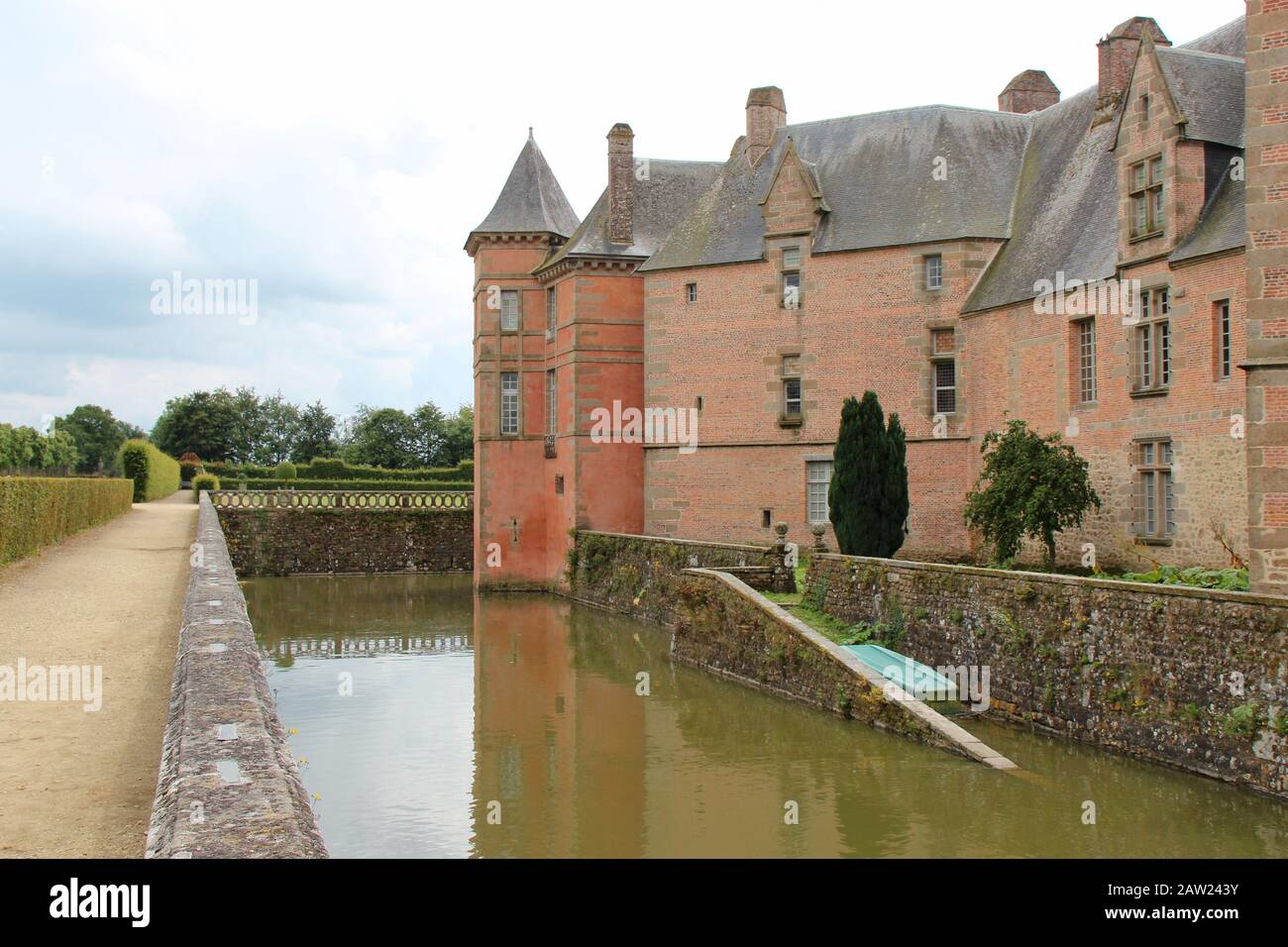 medieval brick castle in carrouges in normandy (france Stock Photo - Alamy