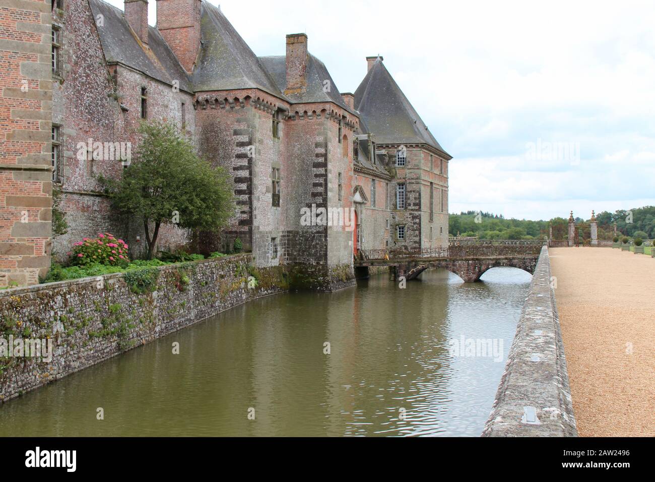 medieval brick castle in carrouges in normandy (france Stock Photo - Alamy