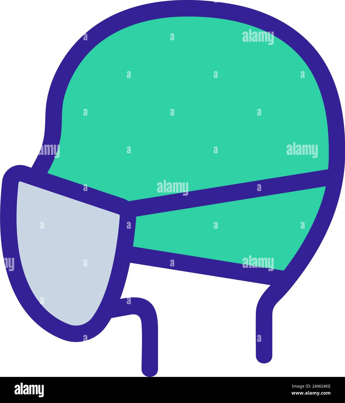 Dust mask head icon vector. Isolated contour symbol illustration Stock ...