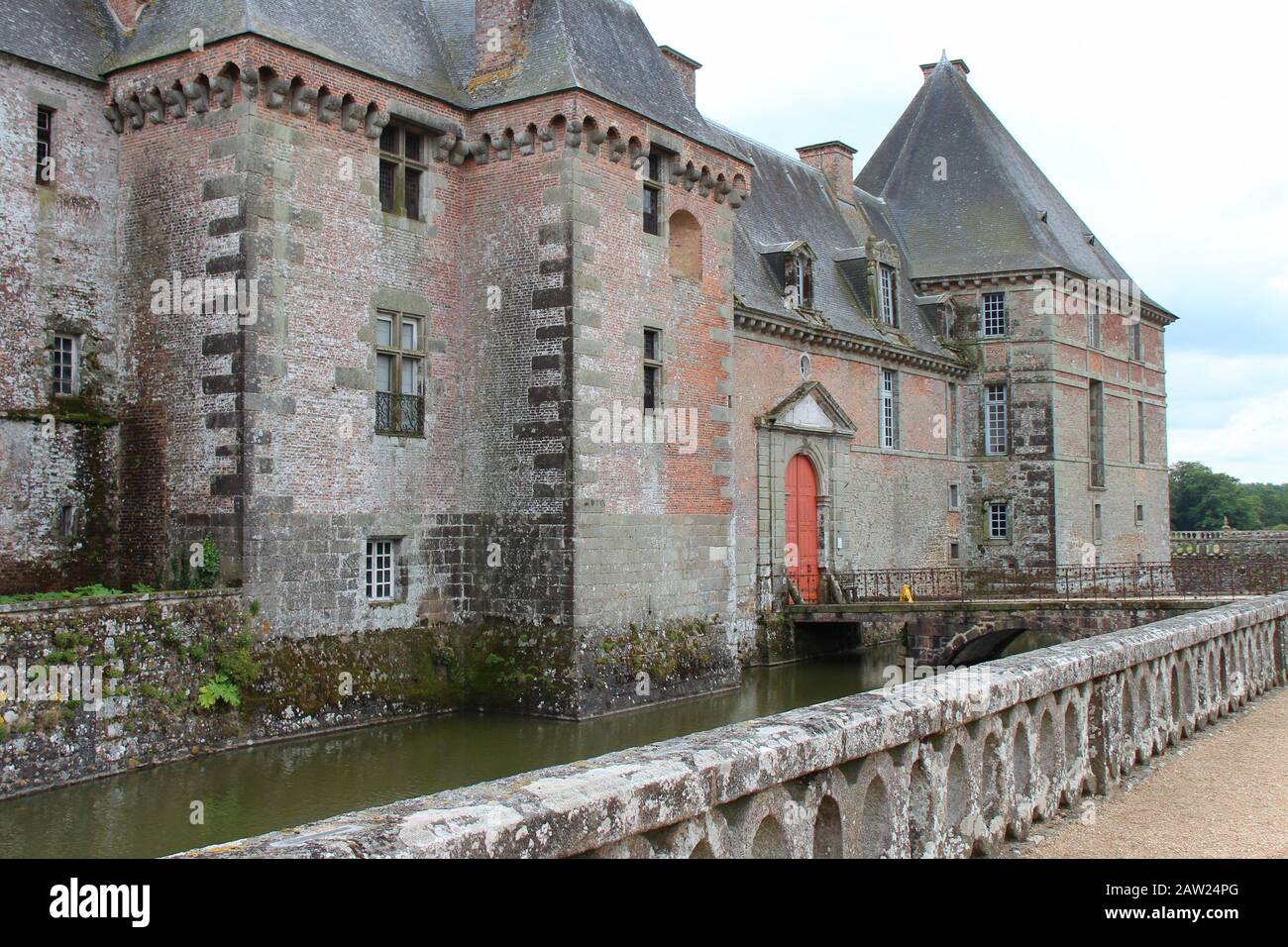 medieval castle in carrouges (normandy - france Stock Photo - Alamy