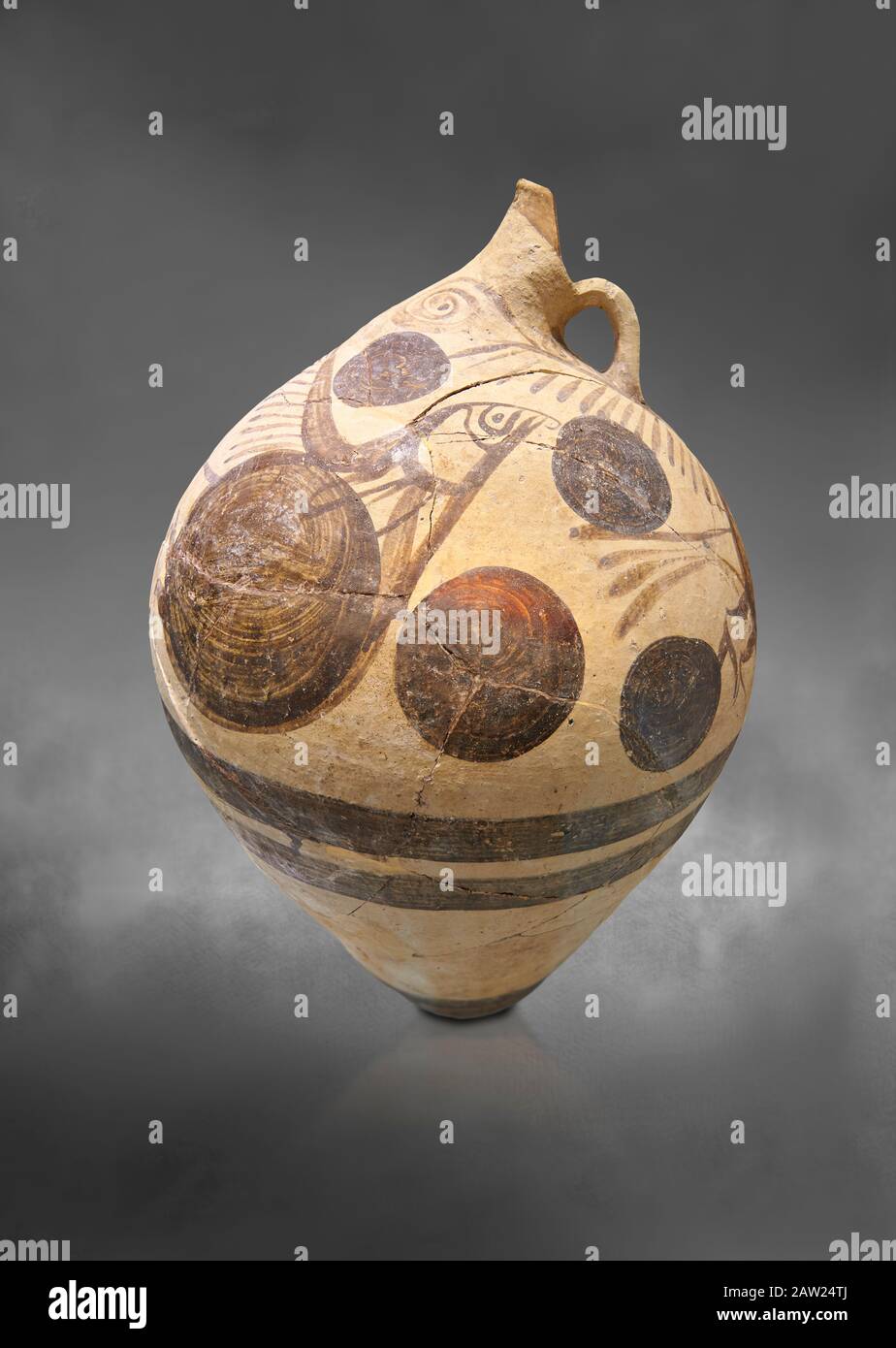 Cycladic clay jug with fish design from the Knossos-Temple Repositories ...