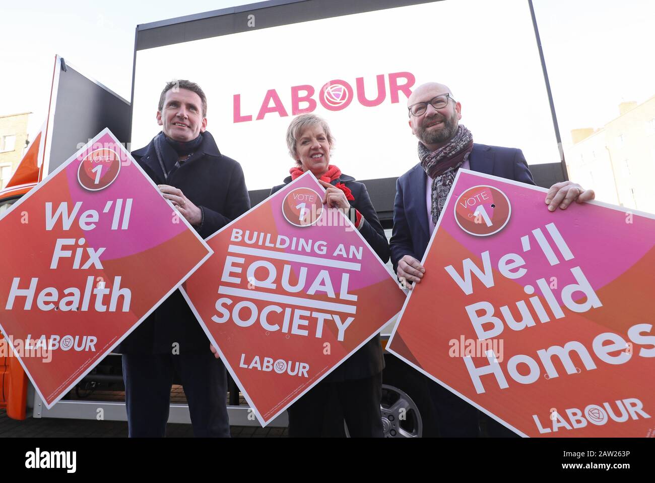 Irish Labour Party politician's (left to right)Aodhan O Riordain, Ivana ...