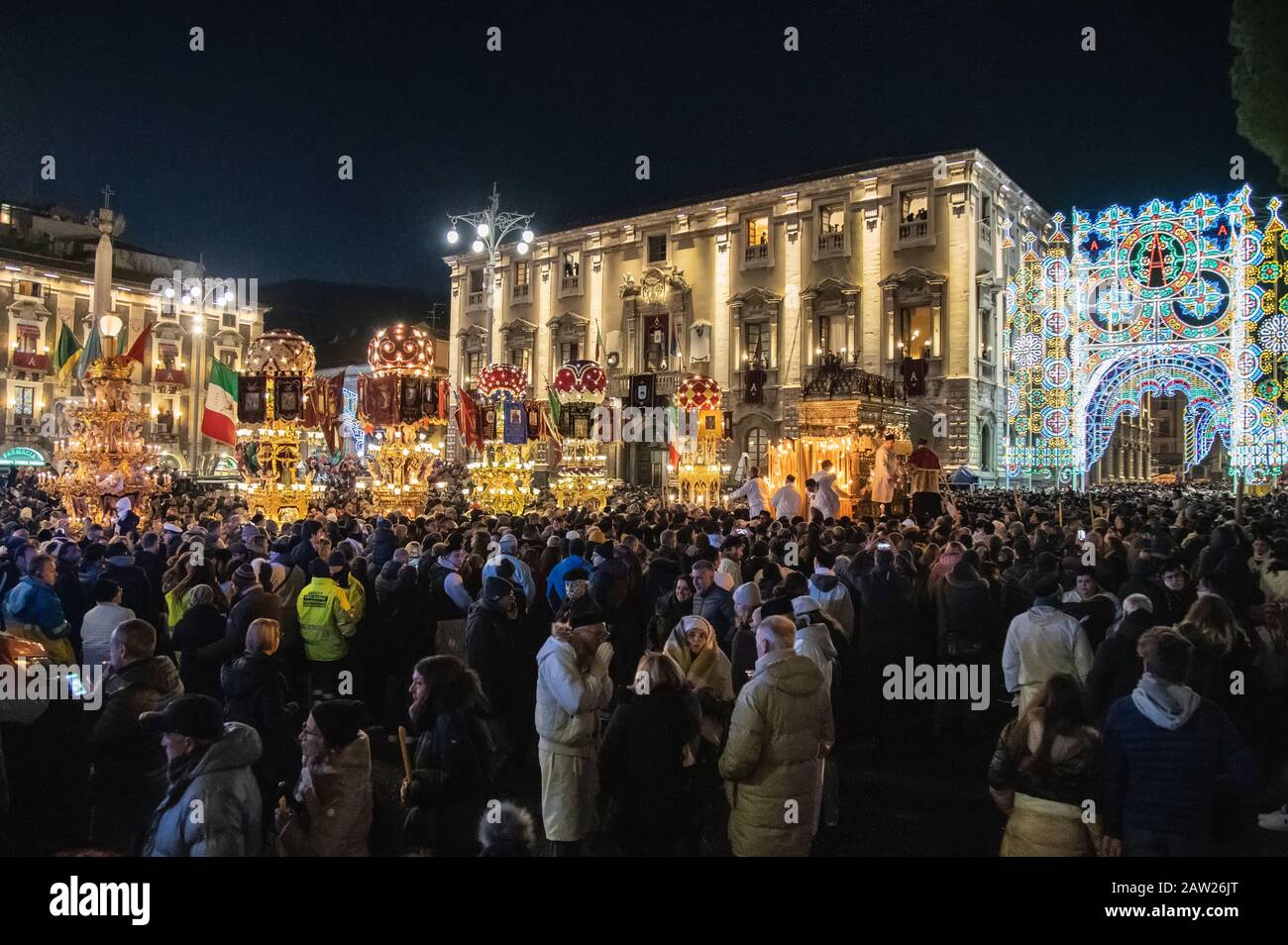 Catania Sicily, Italy - 5 February 2020. Feast of Saint Agata. Patronal ...