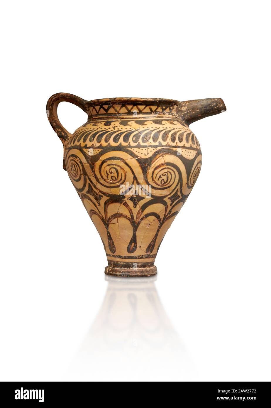 Minoan clay decorated ewer jug, Speial Palatial Tradition , Knossos ...