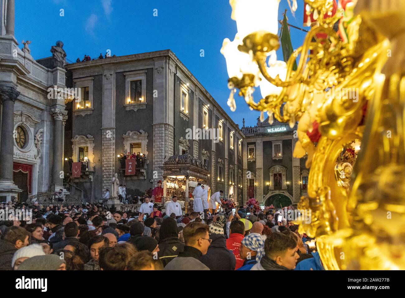 Catania Sicily, Italy - 5 February 2020. Feast of Saint Agata. Patronal ...