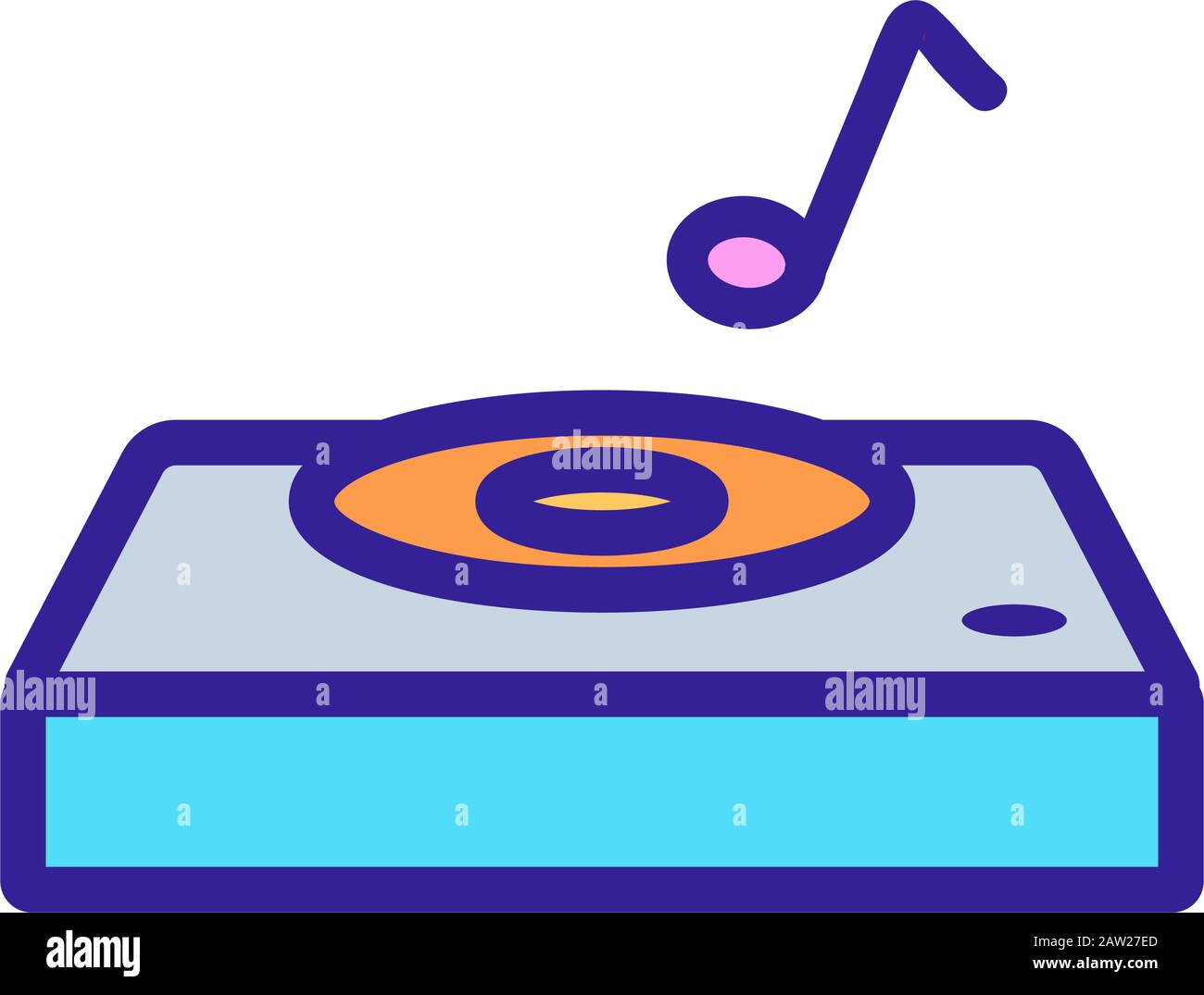 Melody music icon vector. Isolated contour symbol illustration Stock ...