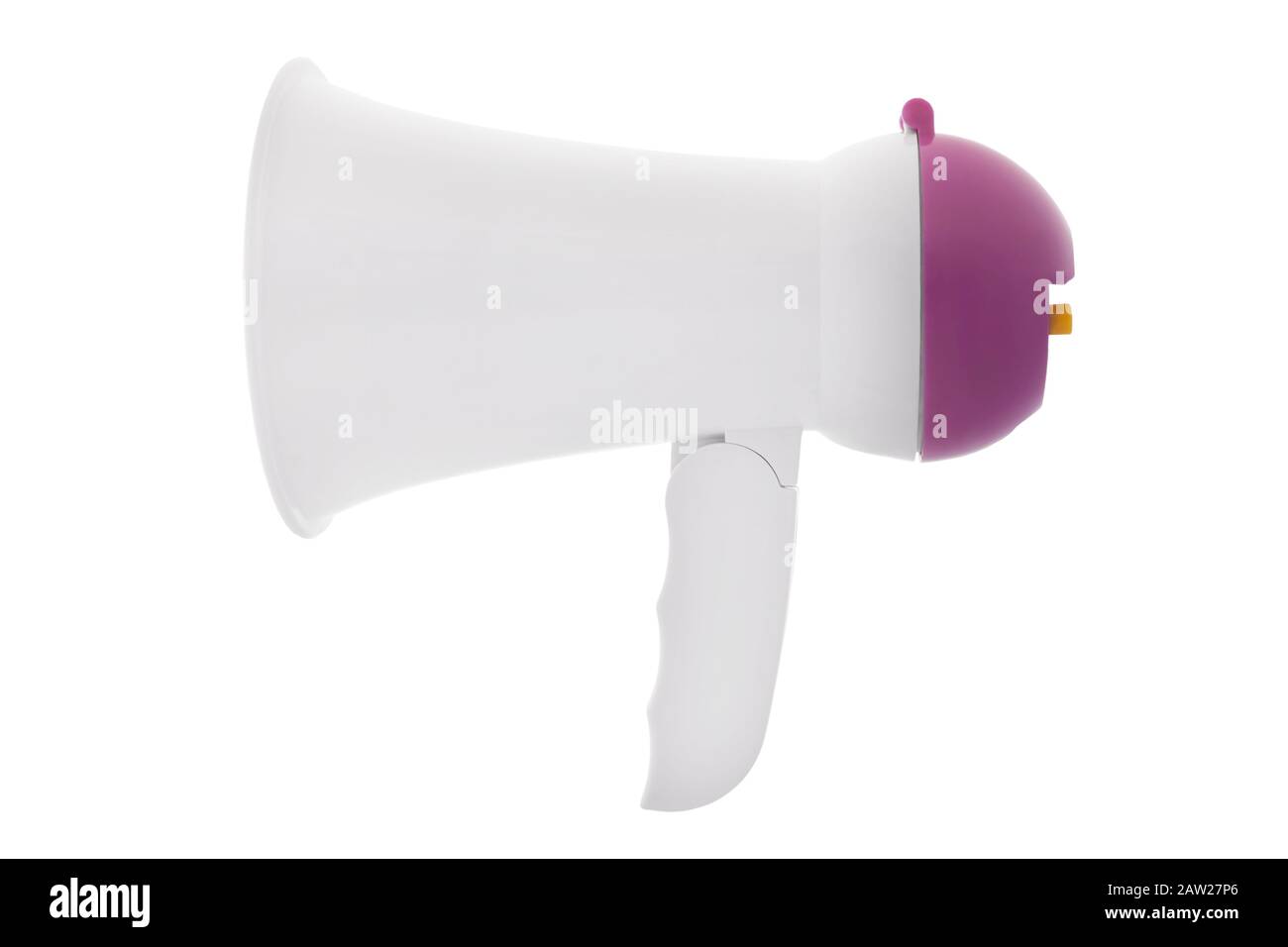 Megaphone on white background Stock Photo - Alamy