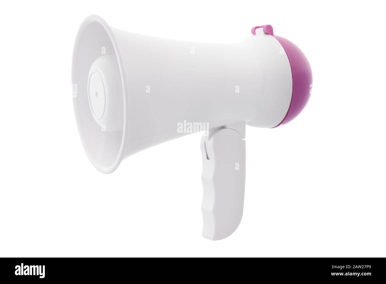 Megaphone on white background Stock Photo - Alamy