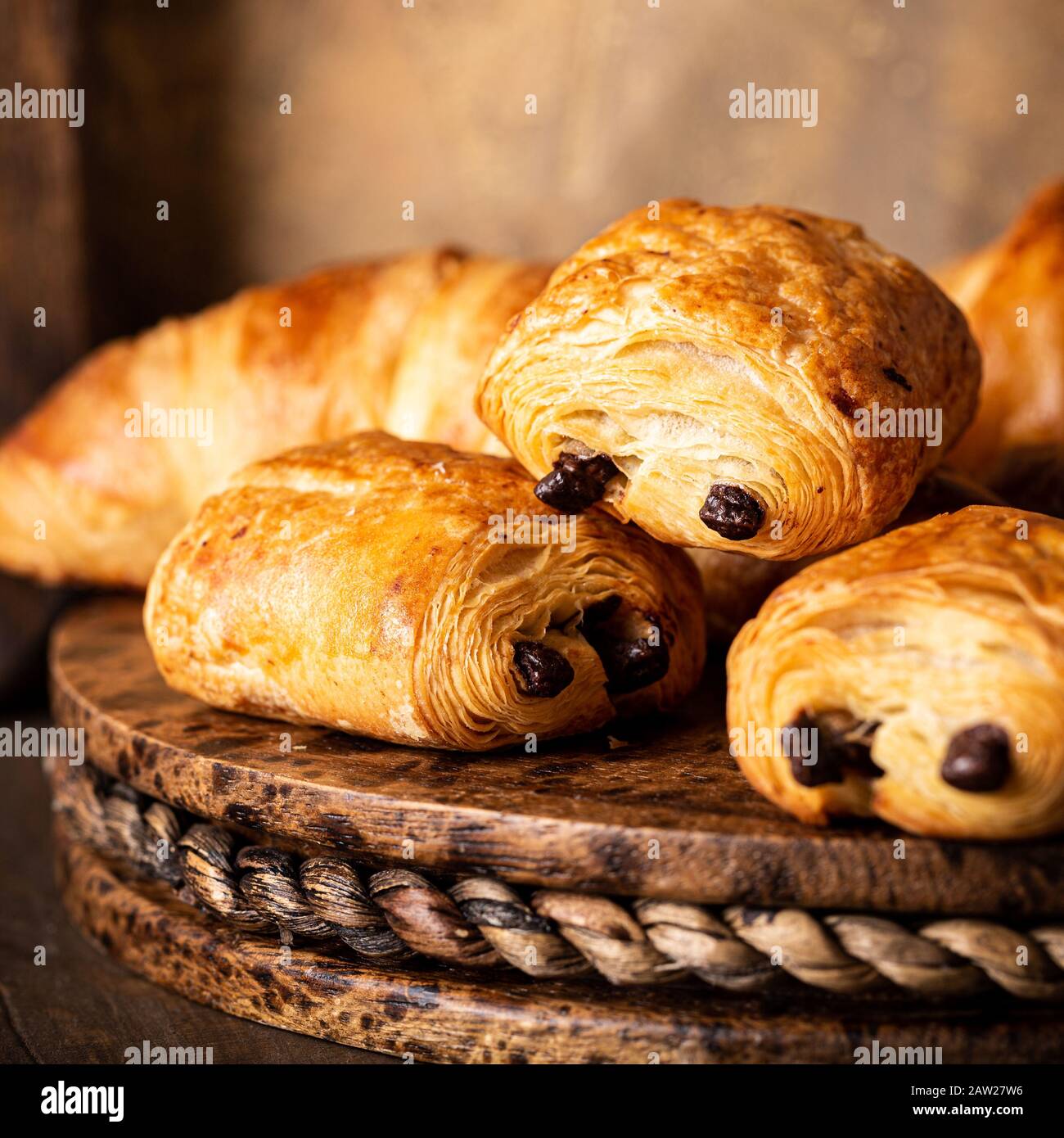 Freshly baked sweet buns puff pastry Stock Photo - Alamy