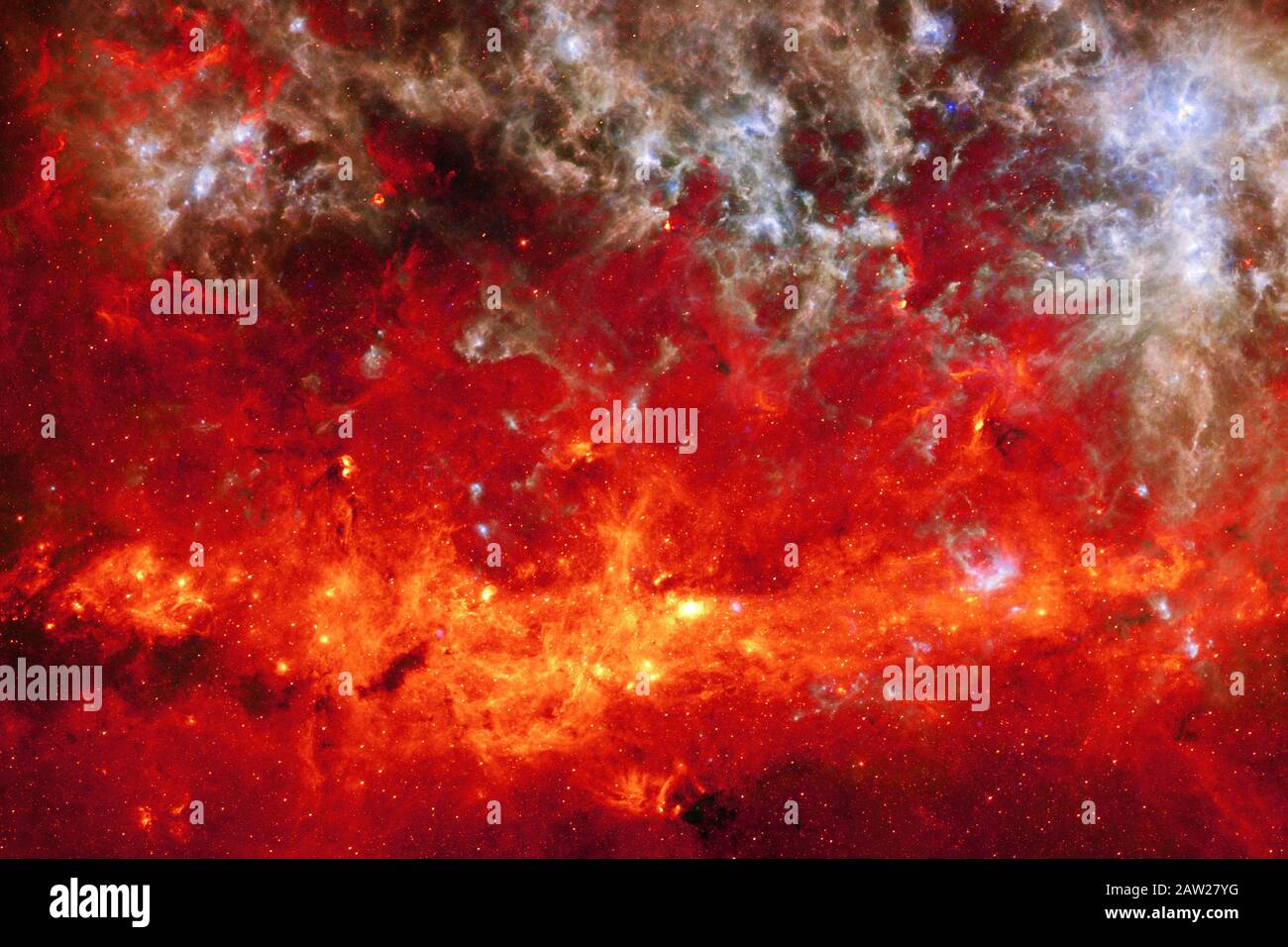Universe scene with stars and galaxies in deep space showing the beauty ...