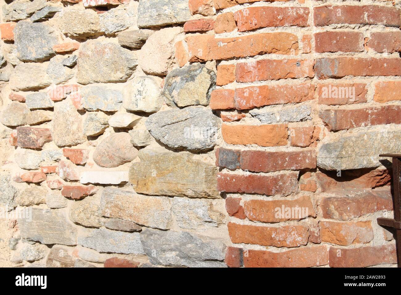 Red brick wall, vertical, old pattern Stock Photo - Alamy