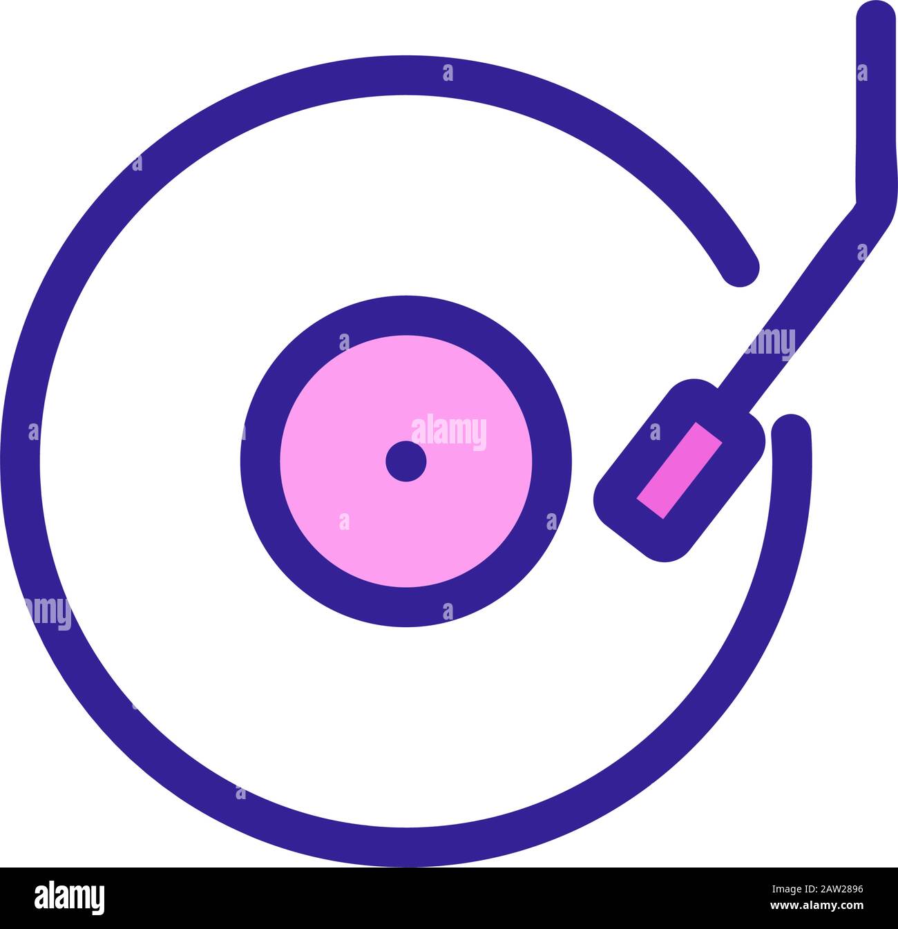 vinyl record icon vector. Isolated contour symbol illustration Stock ...