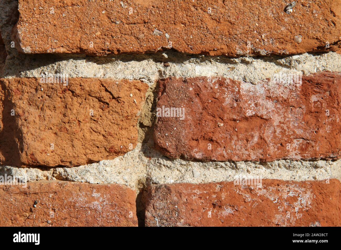 Red brick wall, vertical, old pattern Stock Photo - Alamy