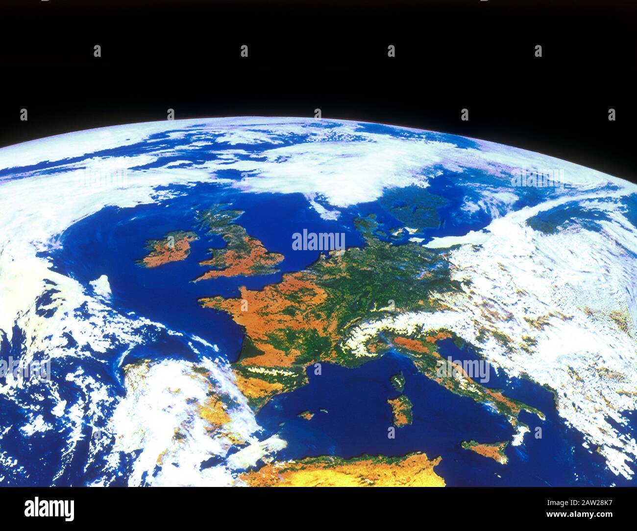 europe seen from satellite Stock Photo - Alamy