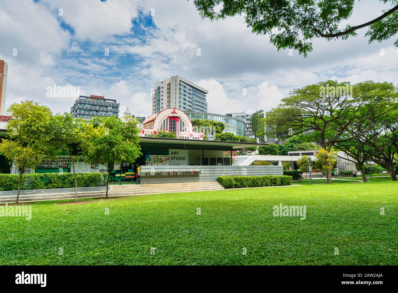 Singapore. January 2020. A panoramic view of The Visual Art Studio ...