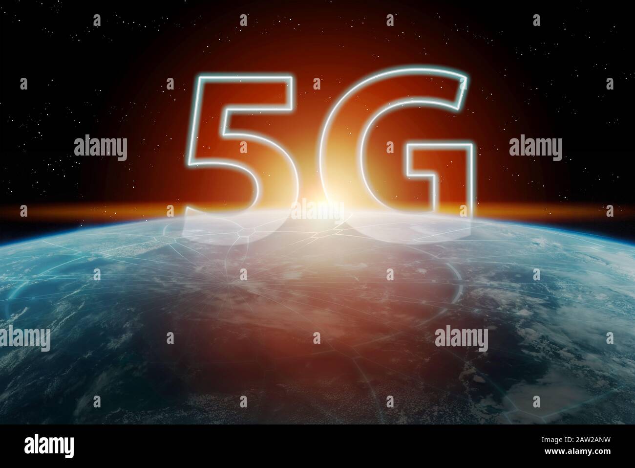 5G network technology space concept Stock Photo - Alamy
