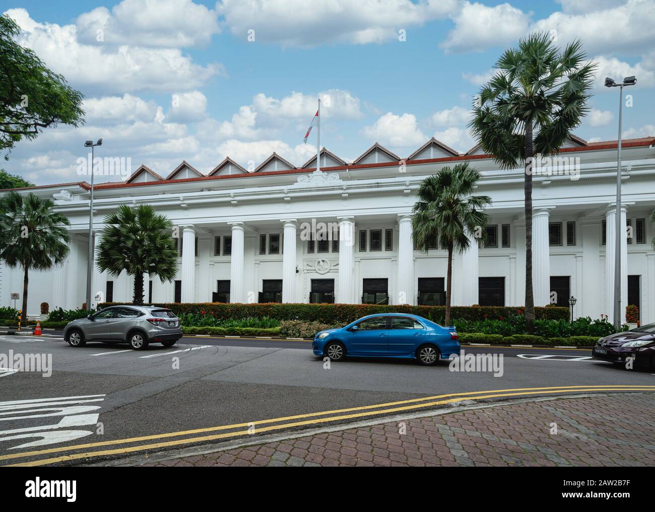 Singapore. January 2020. The external view of the College of Medicine ...