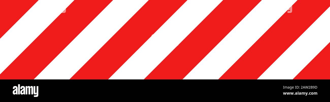 Red and white striped road warning post Stock Photo - Alamy