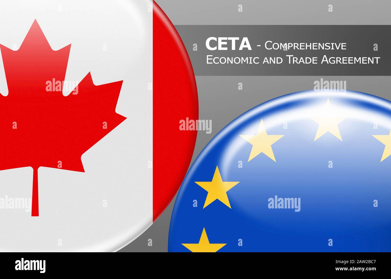 CETA Canada - EUROPE - Flag buttons labeled with CETA - Comprehensive ...