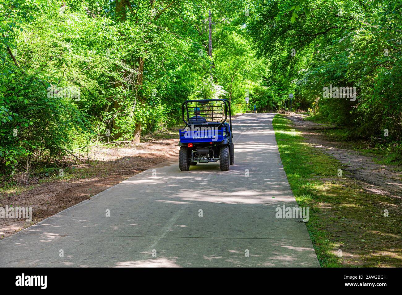 Maintenance Worker on Trail Stock Photo - Alamy