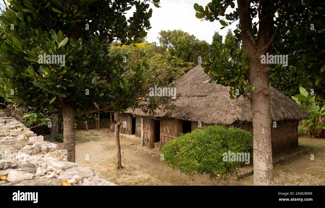 The Native Okinawan Village in Okinawa Expo Park, Okinawa, Japan a re ...