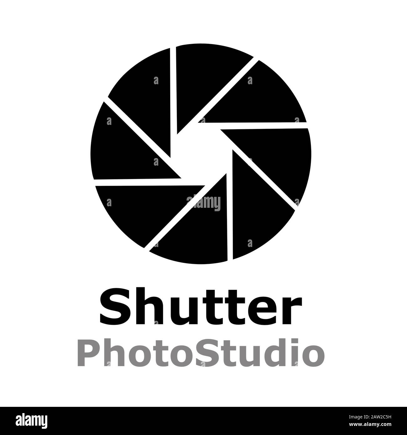 Shutter logo for photo studio isolated on white background Stock Photo ...