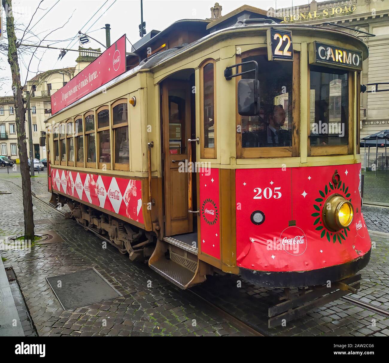 Vintage sightseeing tram is popular with tourists Stock Photo - Alamy