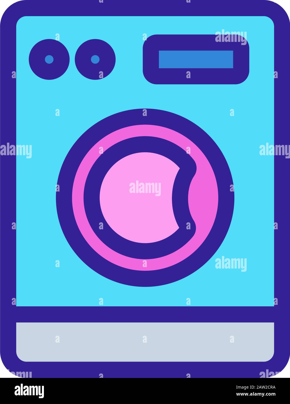 Washing machine icon vector. Isolated contour symbol illustration Stock ...