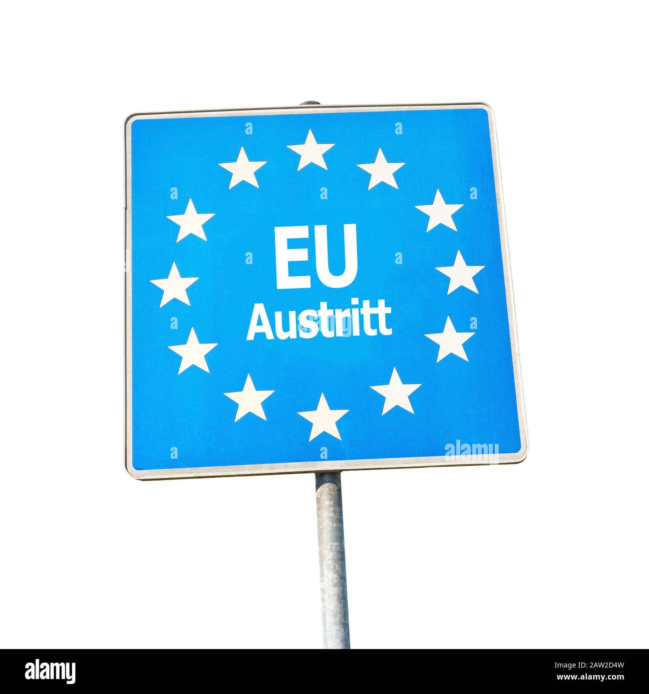 European Union exit - sign isolated on white background Stock Photo - Alamy