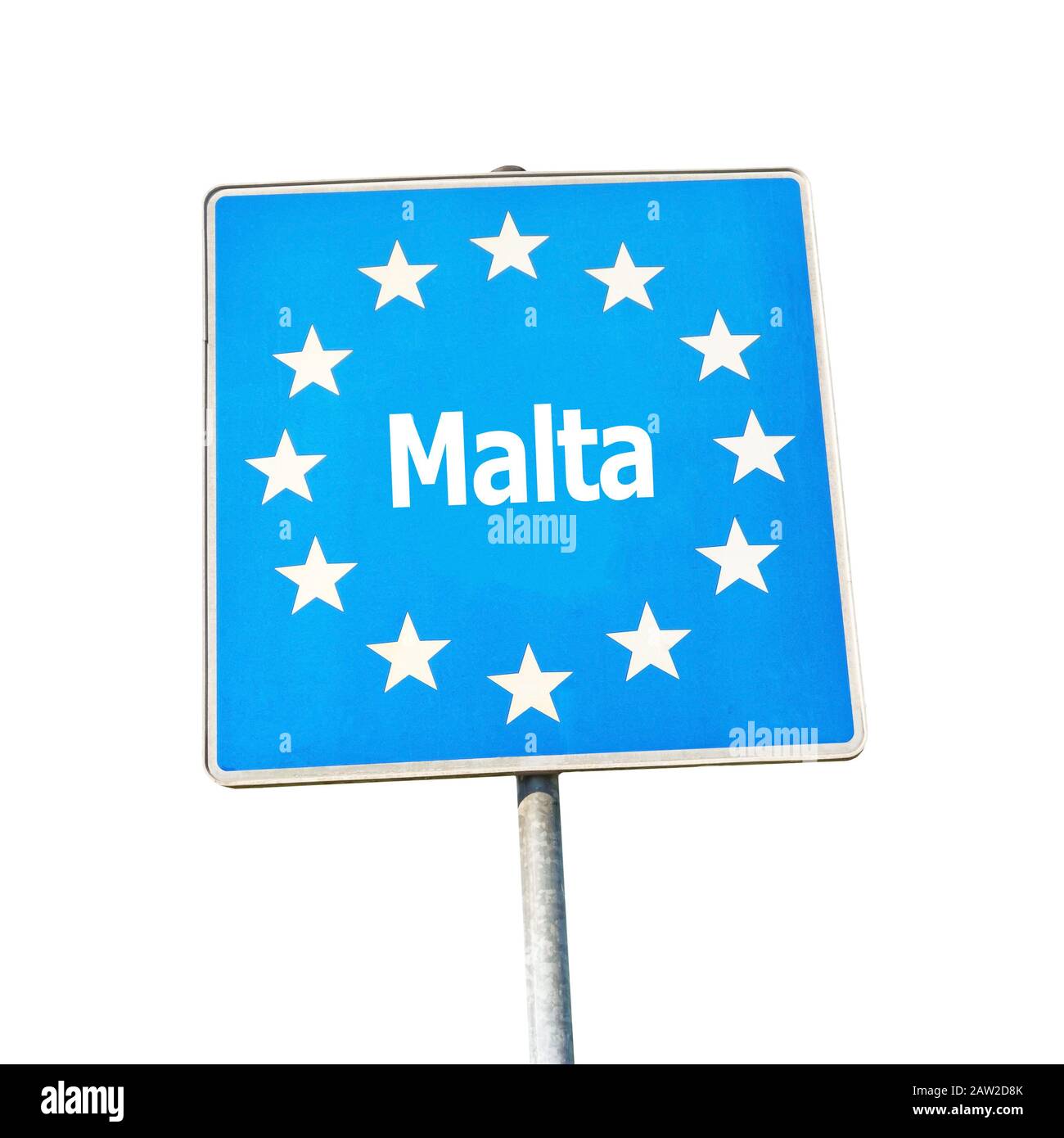 Border sign of malta, europe - isolated on white background Stock Photo ...