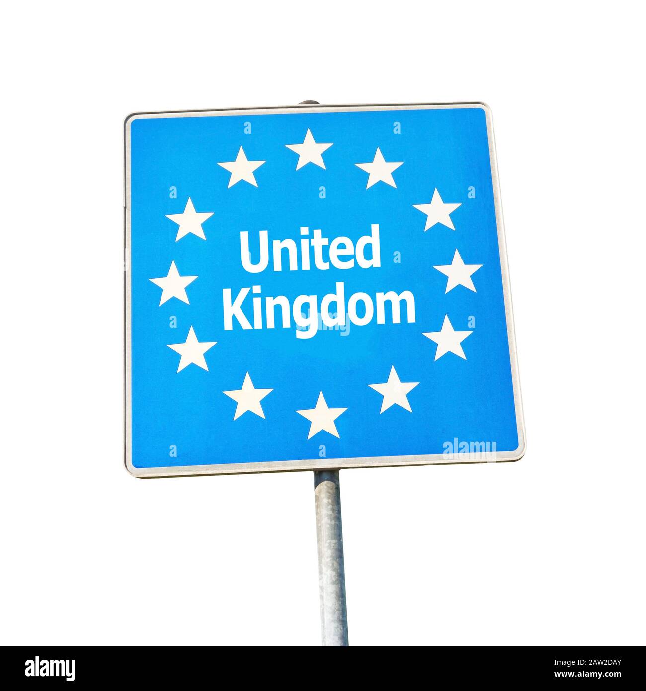 Border sign of united kingdom, europe - isolated on white background ...
